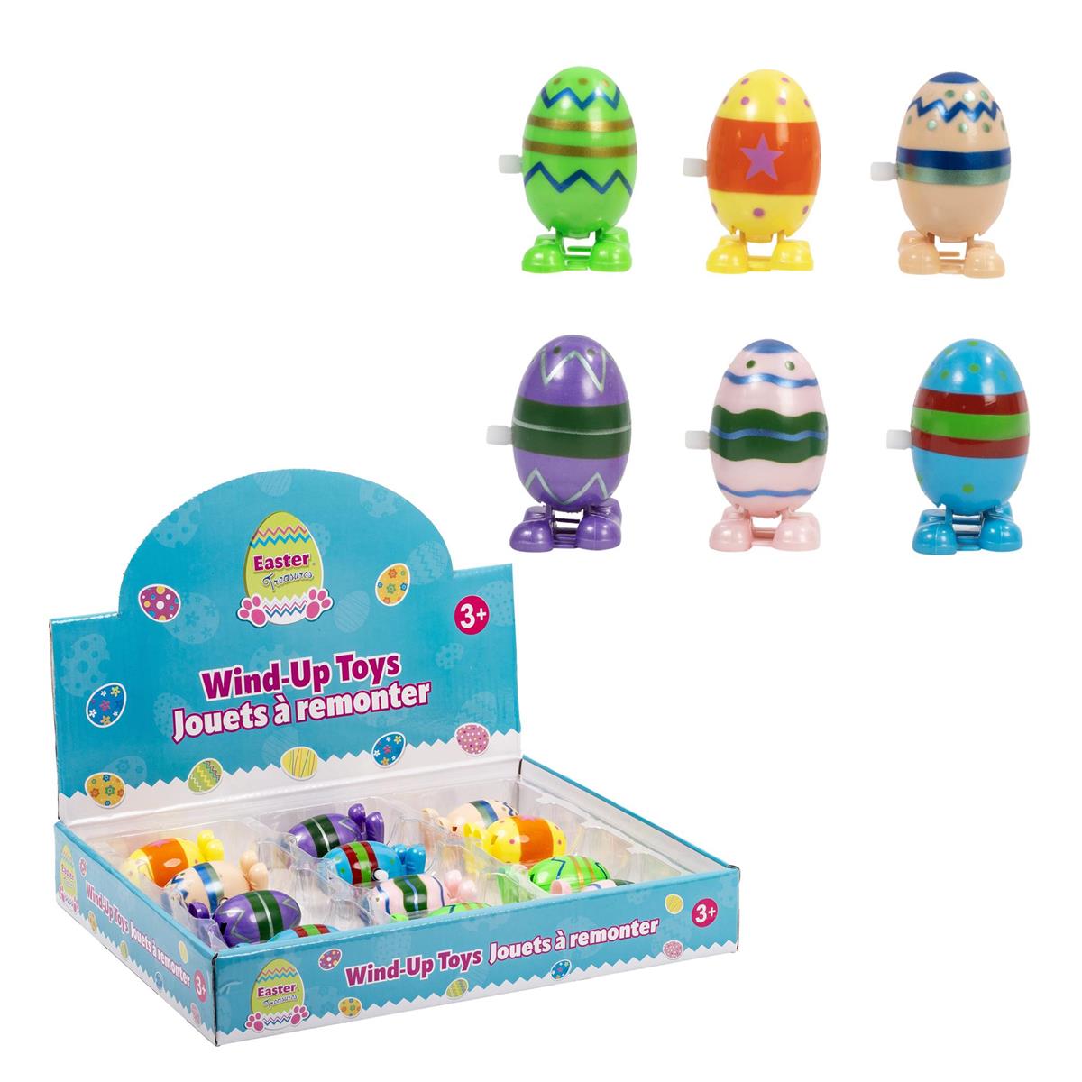 Easter Wind-Up Colourful Eggs 6asst.,12/PDQ