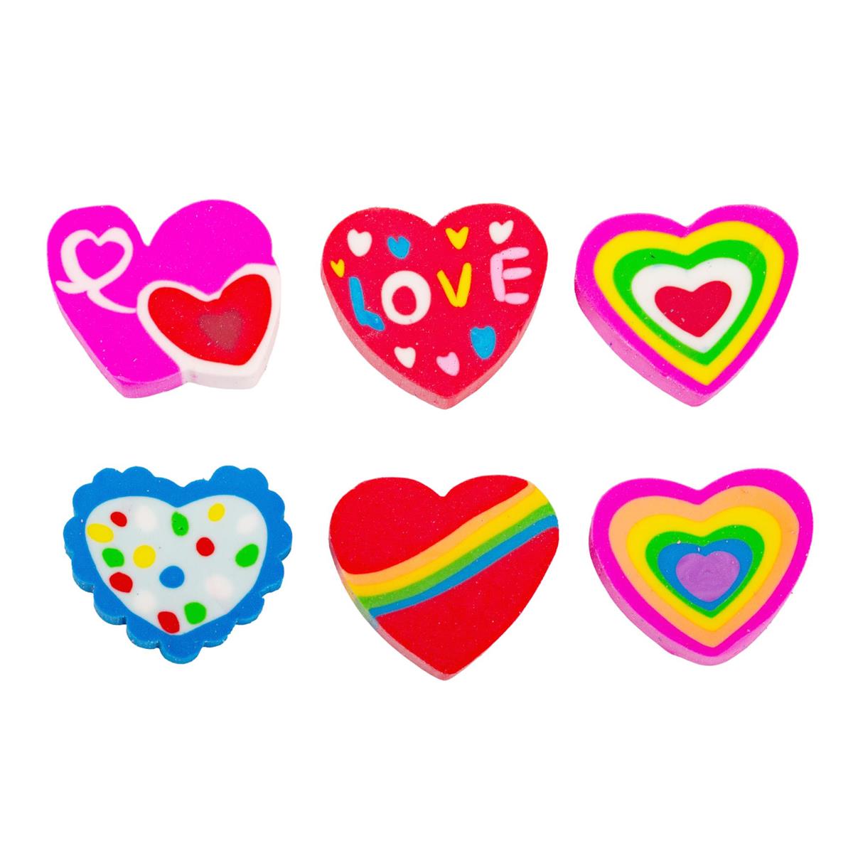 V'tines 12pk Heart Shape Eraser pbh