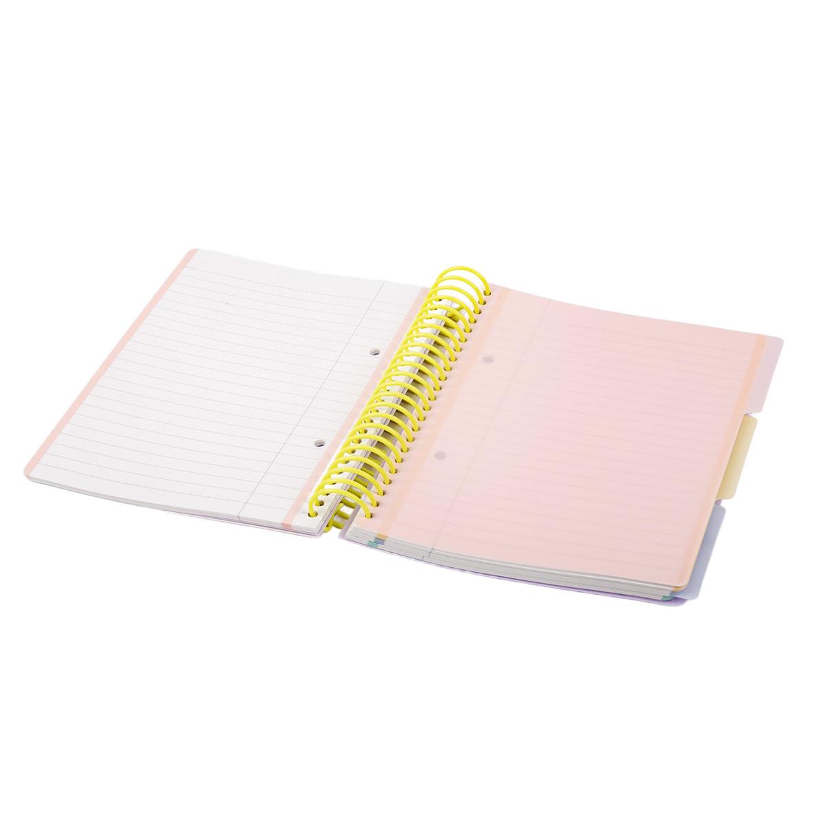 DeskTech 6x8" 3 subject notebook, 120s, 3 col., opp bag