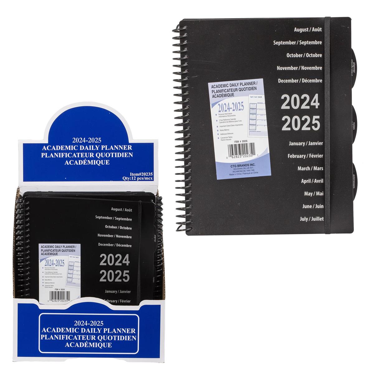 2025-2026 Dated Academic Planner, 7.8"x10",72sheets,label (Bilingual)