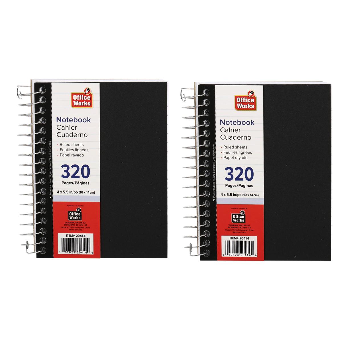 O.WKs. 4 x 5.5" 320 Pages PP Cover Notebook, 2 Col., (A115479)