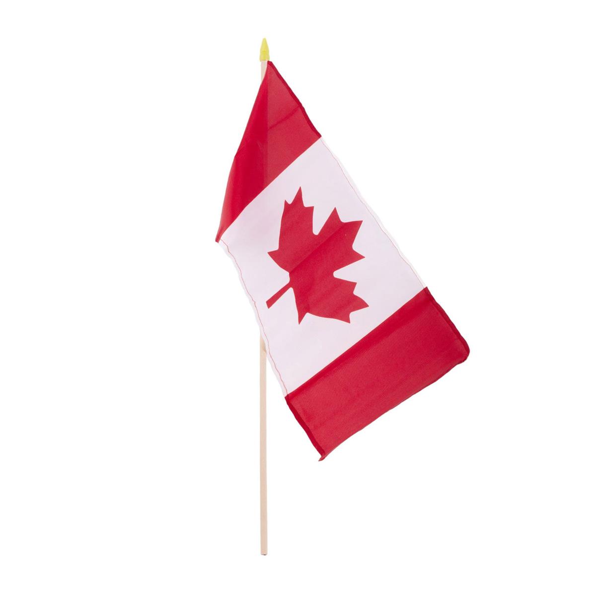 Canada Flag w/Stick 18"x9", Nylon, pbh (H)