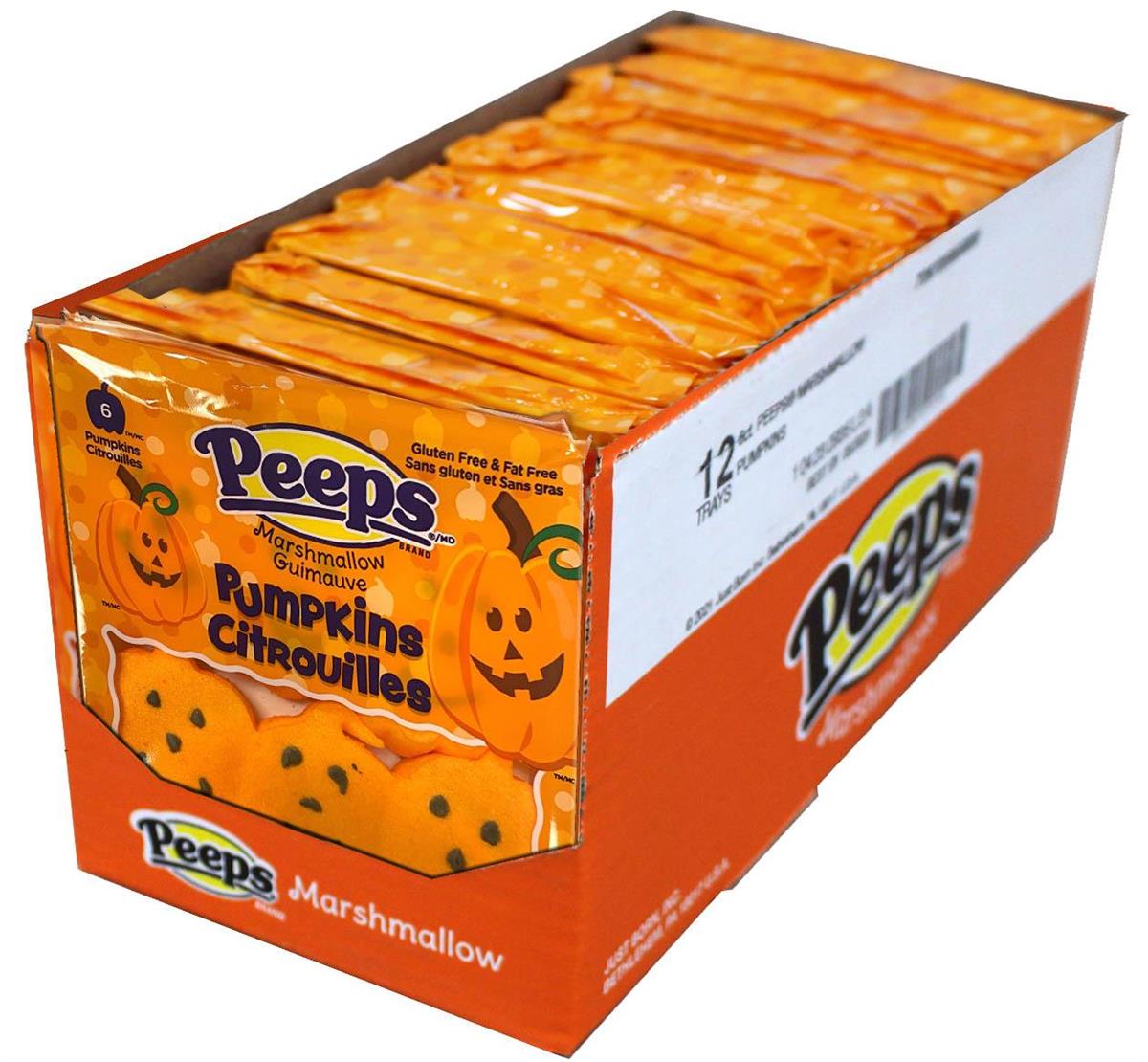 Peeps Marshmallow Pumpkins 85g, 6ct, Printed Bag