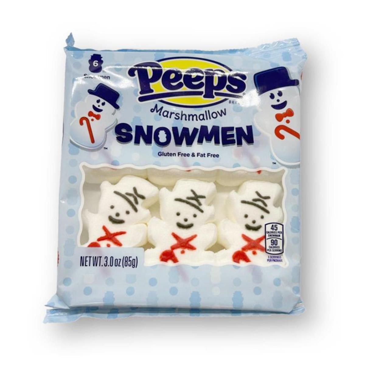 Peeps 6pk Marshmallow Snowmen, 85g, 12/dsp