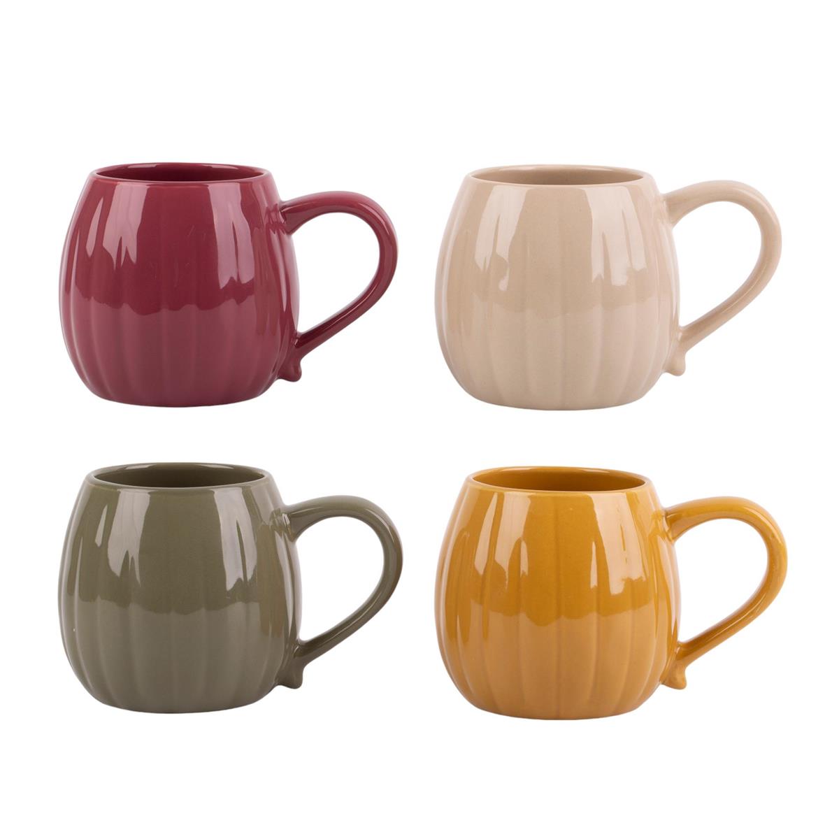 Harvest 16oz. Ceramic Pumpkin Mug 4 colours, upc