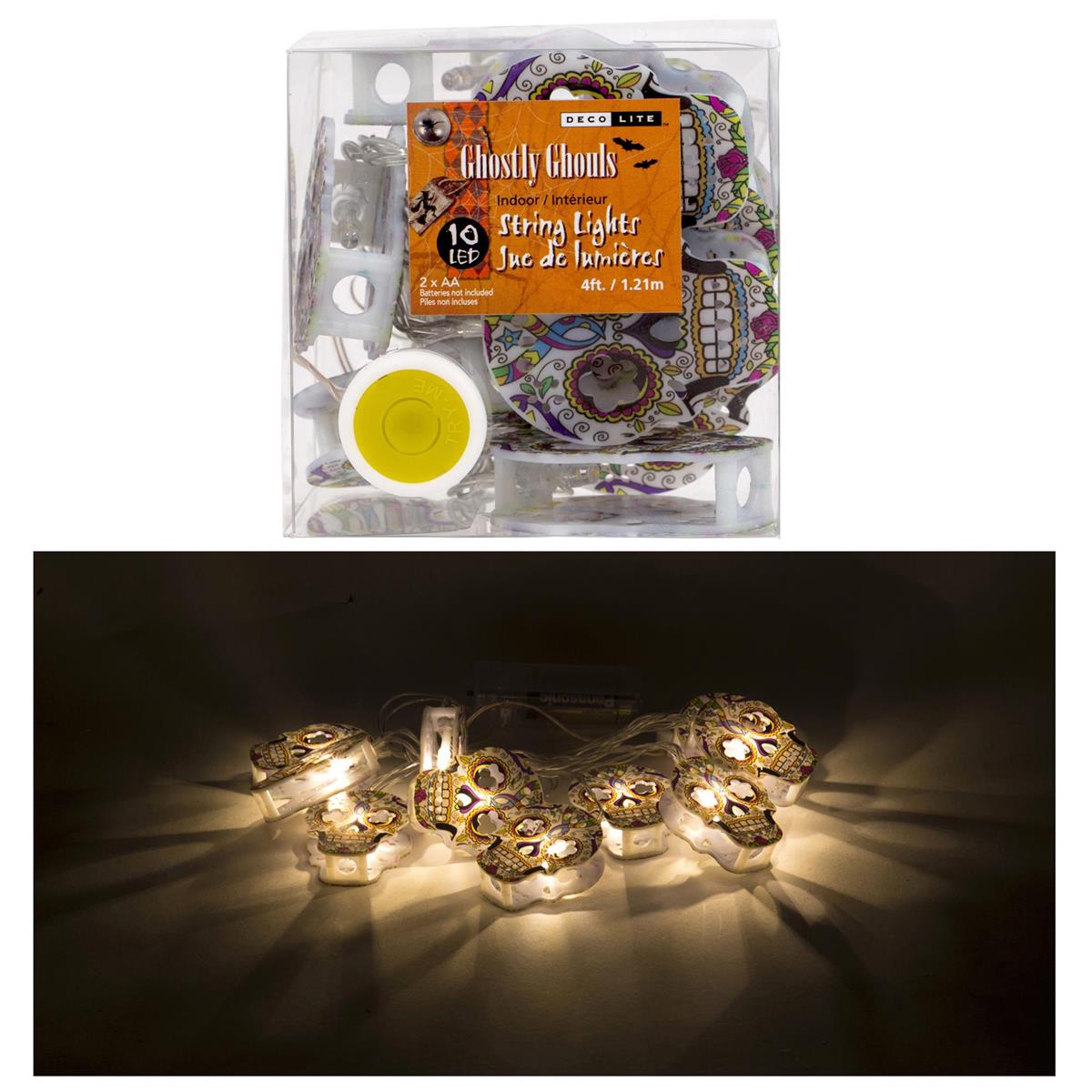 G.Ghouls 10 LED String Lights- Skull, try me box