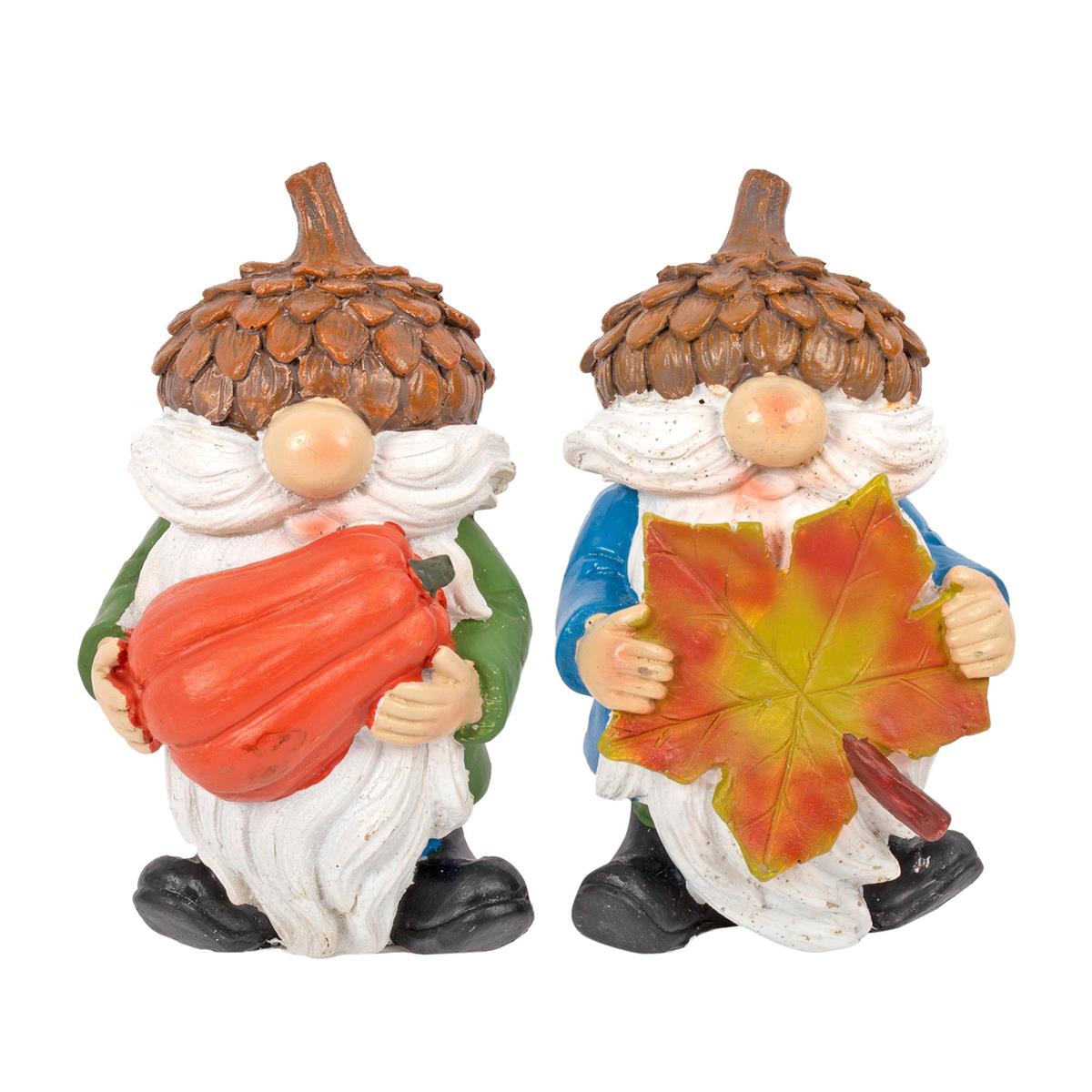 Harvest 4.5'' Polyresin Gnome DÃ©cor, 2asst., upc