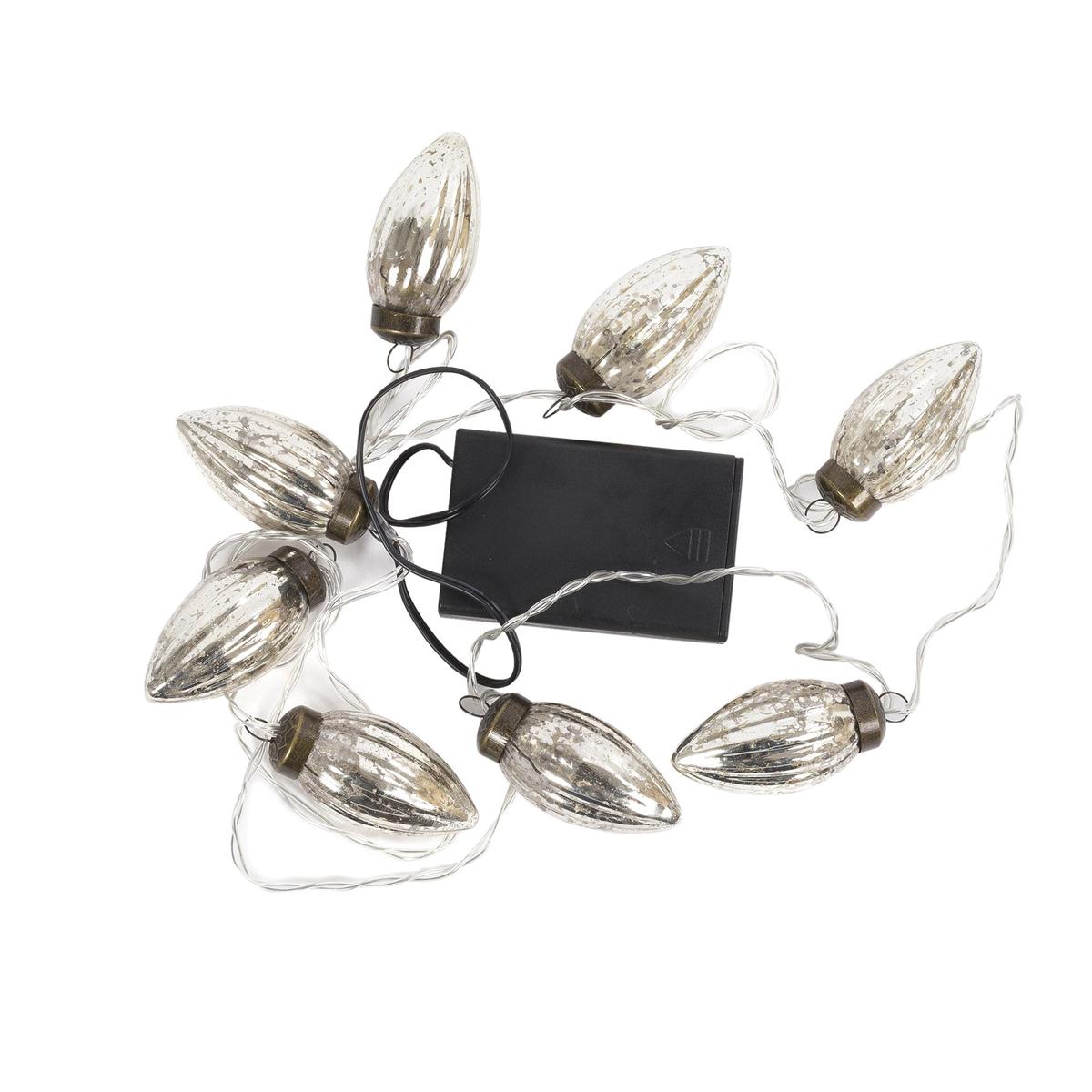 Deco L. 8 LED B/O 6' Mercury String Light,2/c,3Mode,Timer, 9/dsp