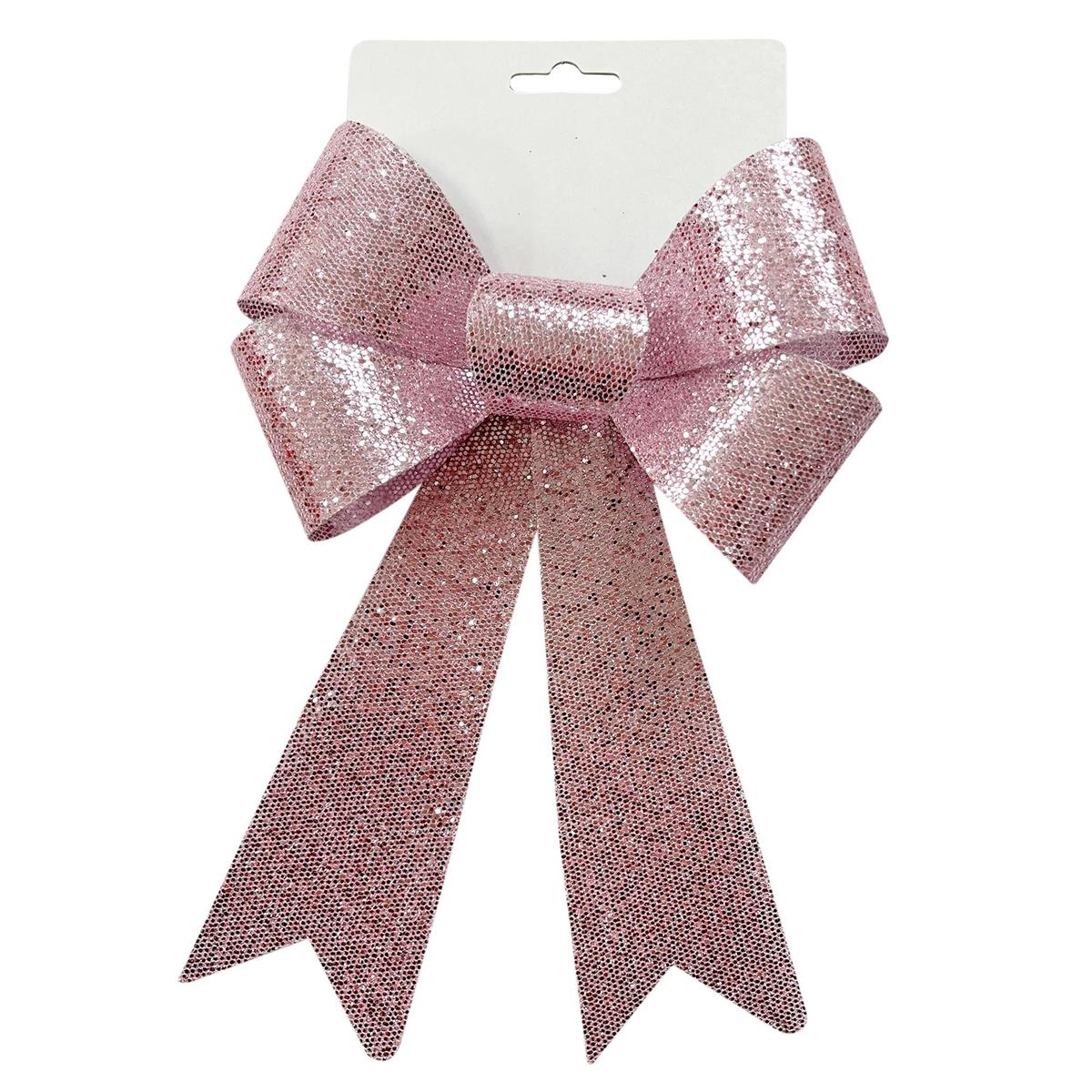 DECO.N 6x10" Pink Sparkling PVC Bow,T.O.C.