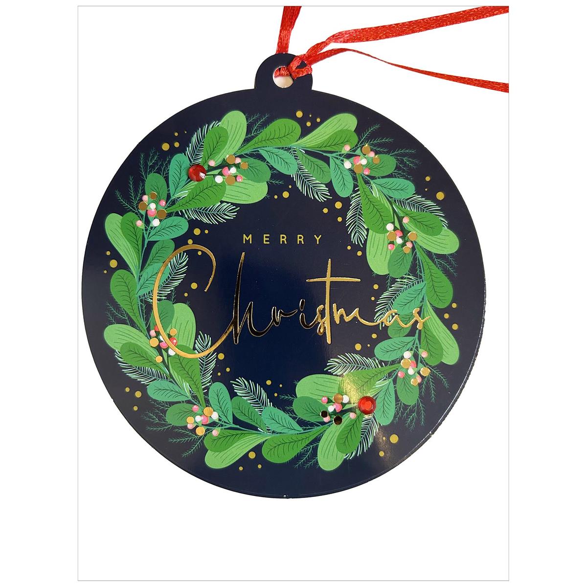 Paper T. Xmas 6pc Oversized Gift Tags, Hot Stamp+gems, opp bag/header