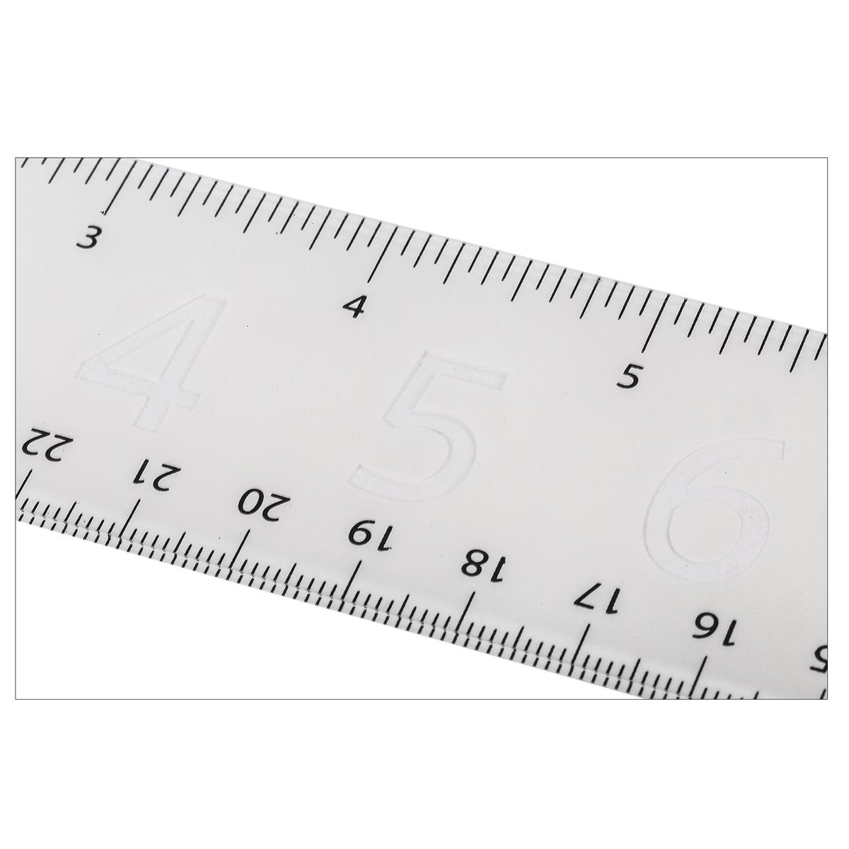 O.WKs. XL Number Slim Ruler 30 cm, 3 Colours, Hdr+Opp