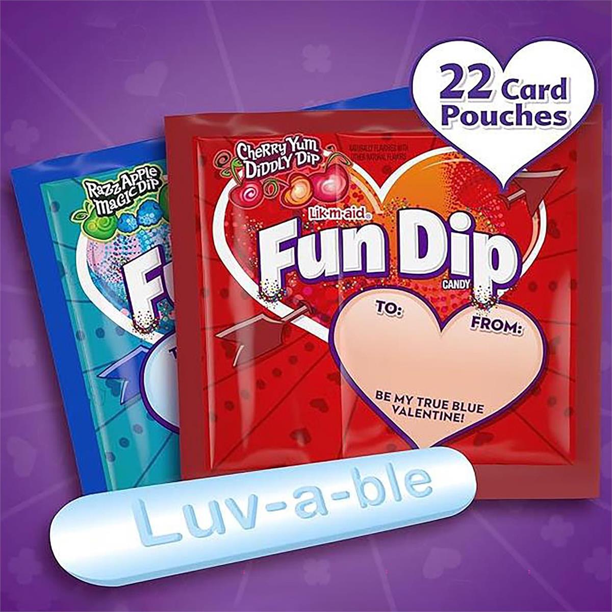 Fun Dip Valentines Candy & Card Kit, 24pk/box