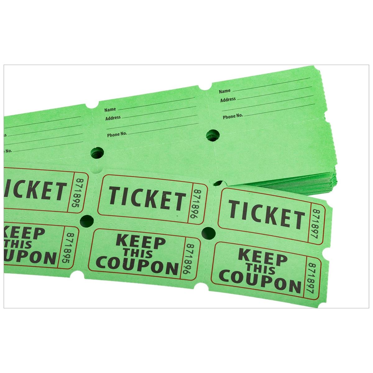 LET'S PARTY 200pcs Raffle Ticket 3C, OPP bag/ header card