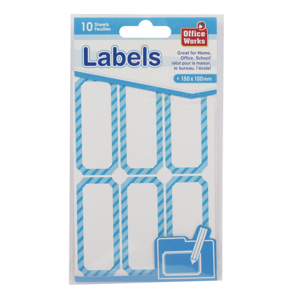O.WKs. 10 Sheets Multi Purpose Stickers, pbh