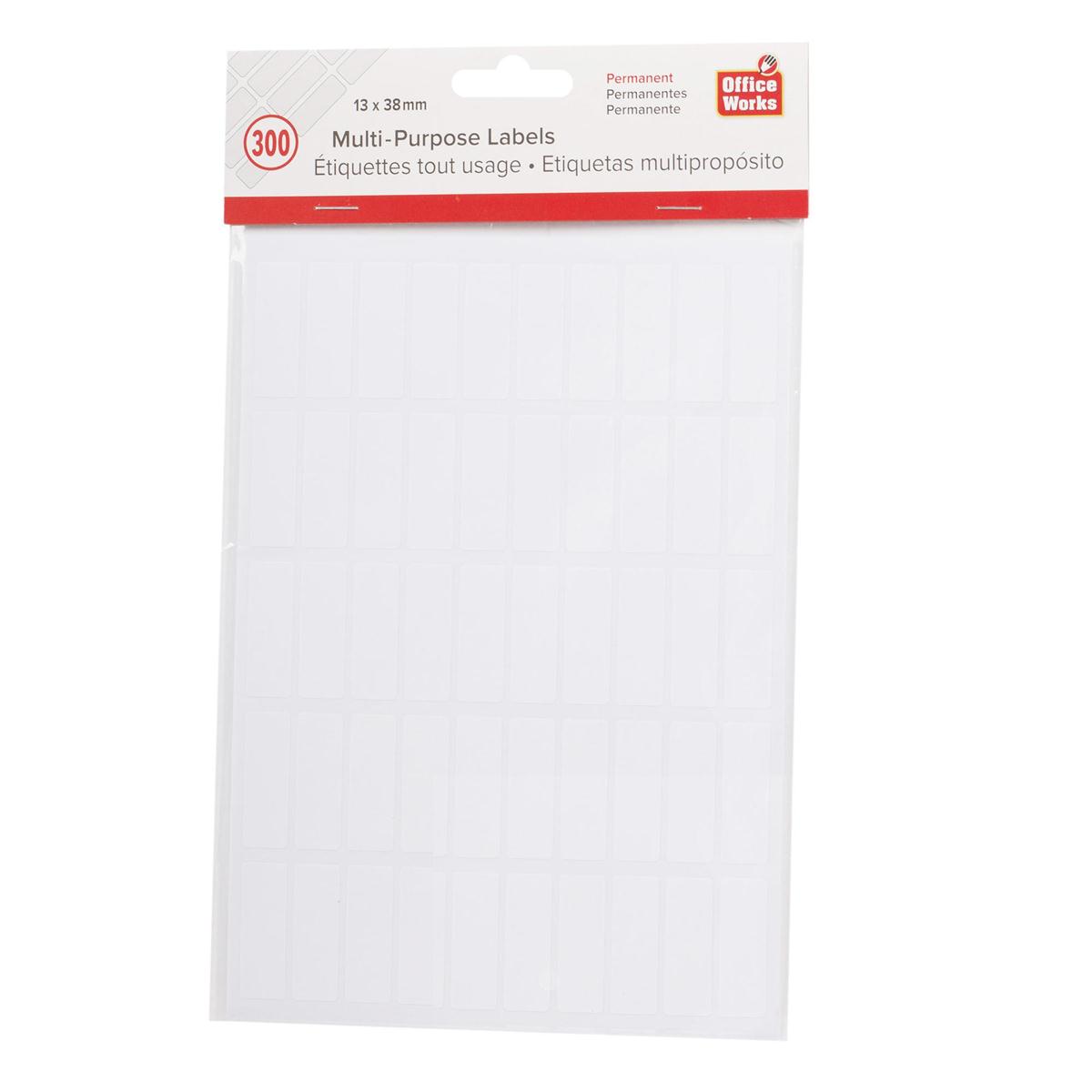O.WKs. Multi-Purpose Label, 300pcs 13x38mm, PBH