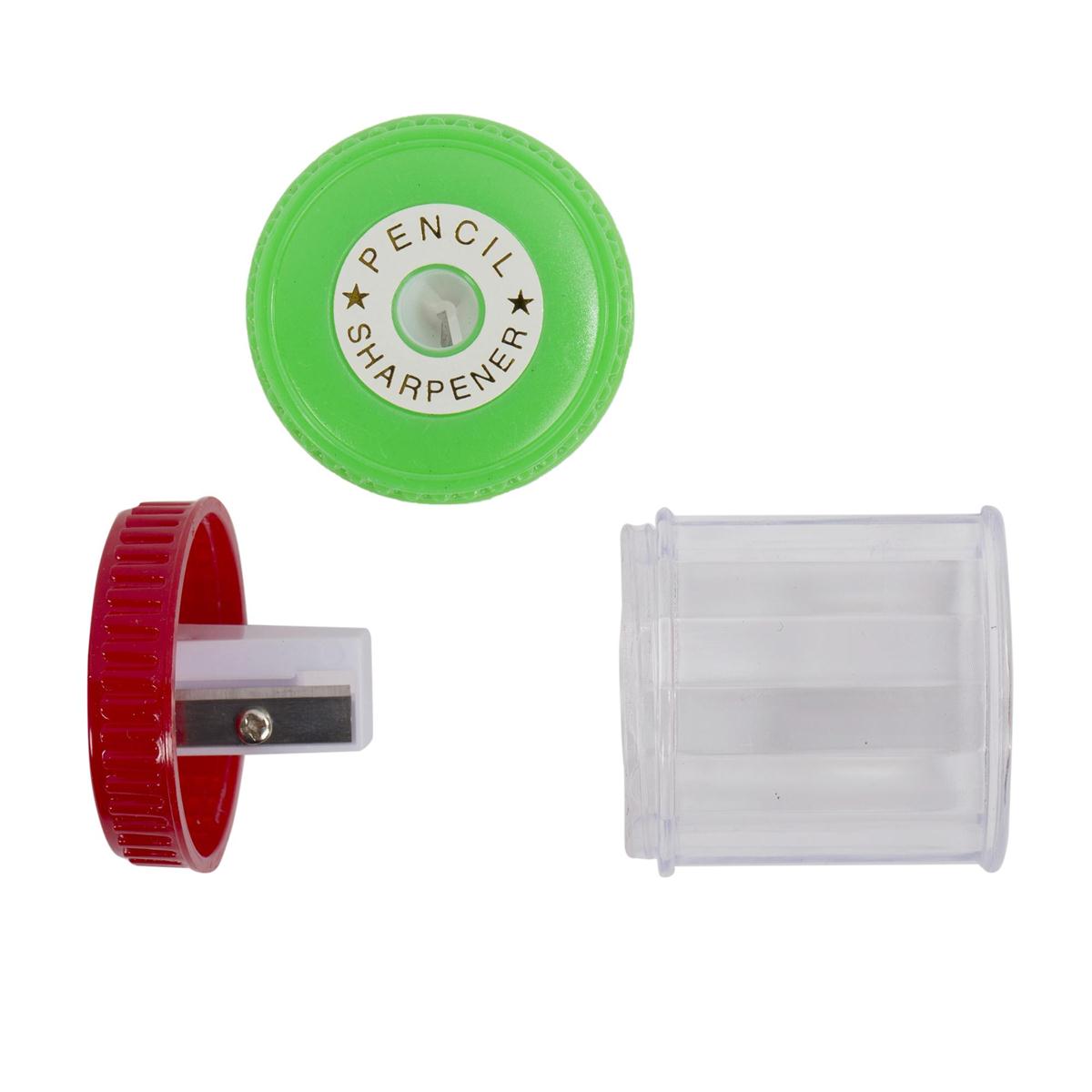 O.WKs. Pl. Pencil Sharpener Drum Shape, 4 col., b/c