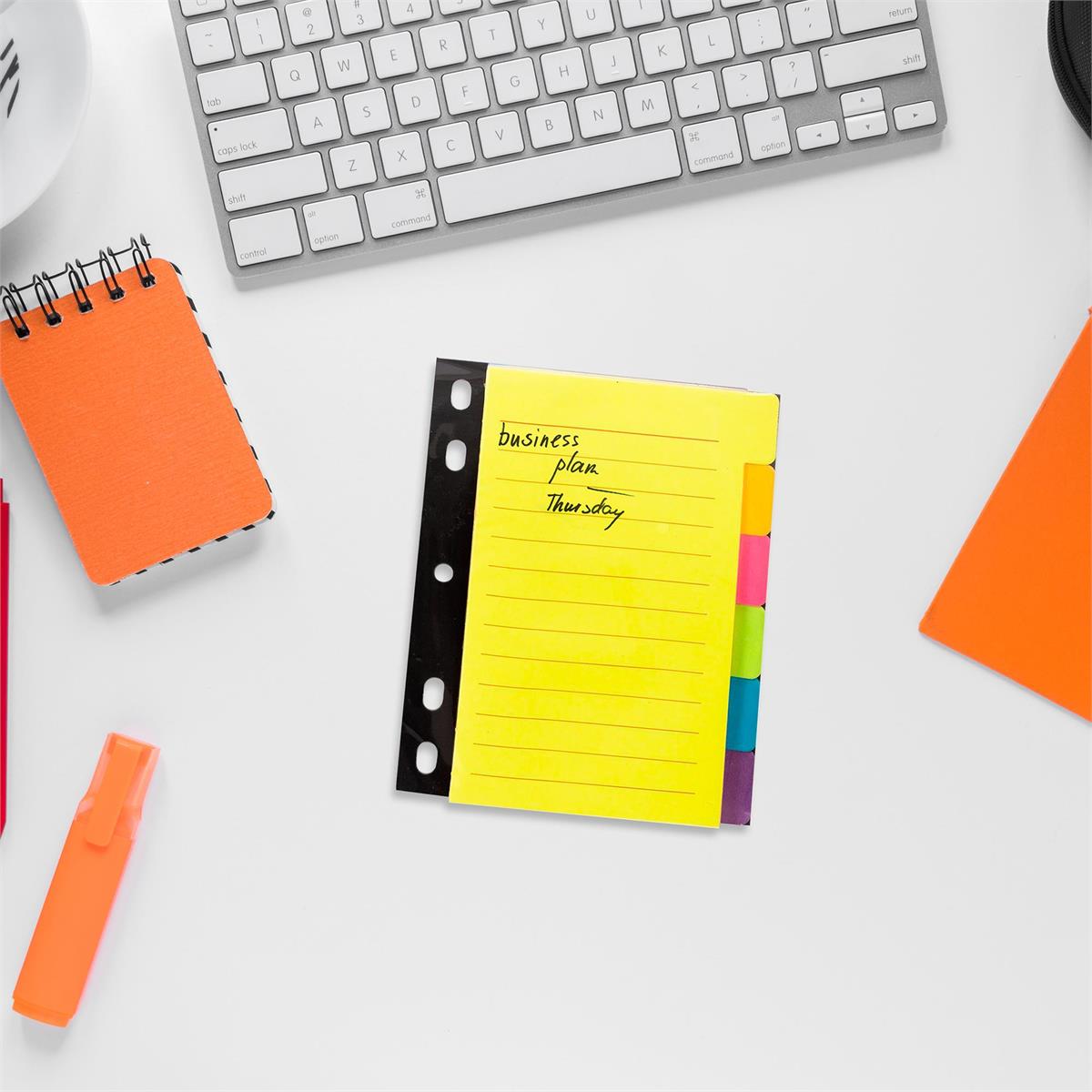 O.WKs. 60 Sheet/6 index tabs Ruled Sticky Notes, PBH