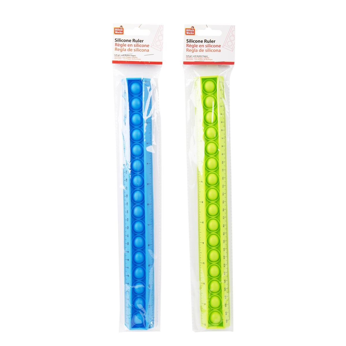O.WKs. Silicone Pop Ruler OPP with header card