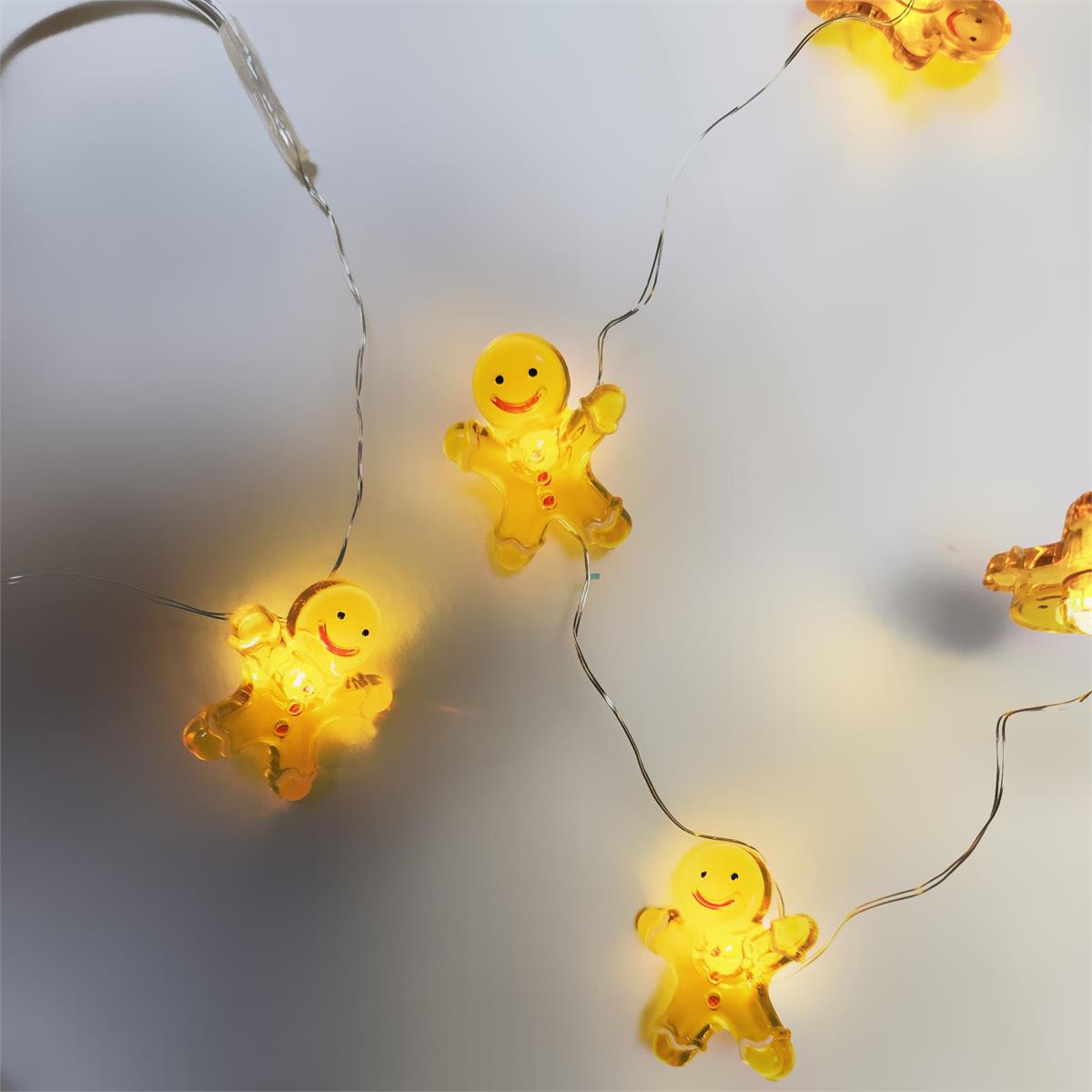 Deco L. 20 LED String Lights, 7', 4/s,pvc box (2AA not included)