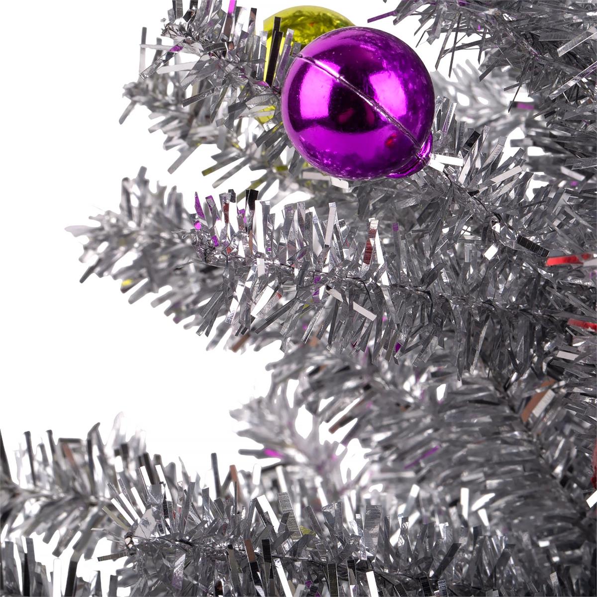 Deco N. 18" Tinsel Xmas Tree DÃƒÂ©cor, Silver, cht