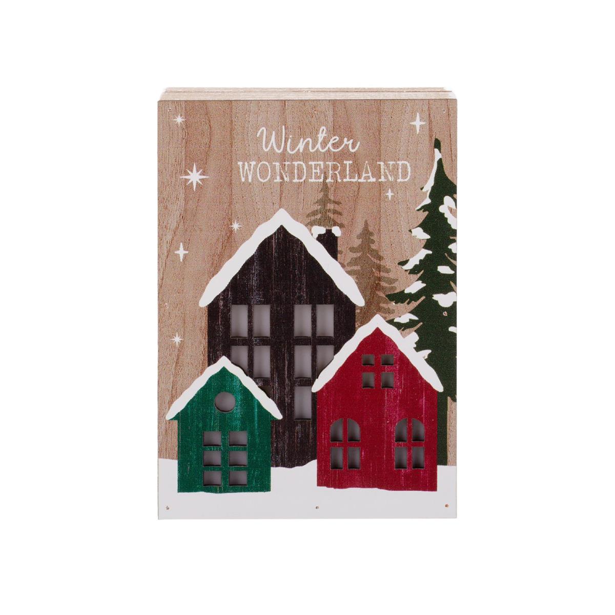 Deco N. Winter Wonderland MDF Light Up box Tabletop DÃ©cor with timer ...