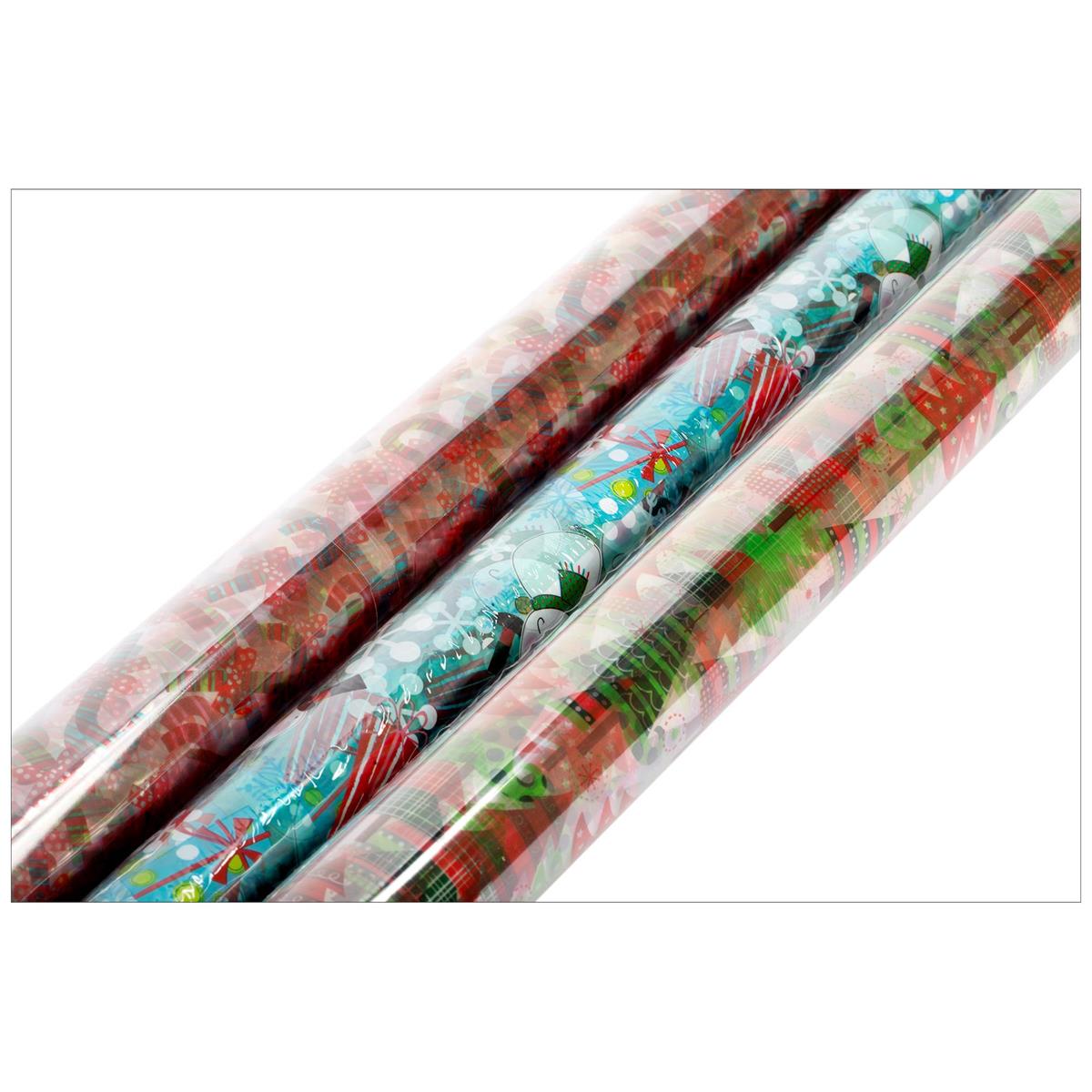 Paper T. Xmas 30"x60" Printed Cello Wrap, 48/DPY, 3 designs, col. label