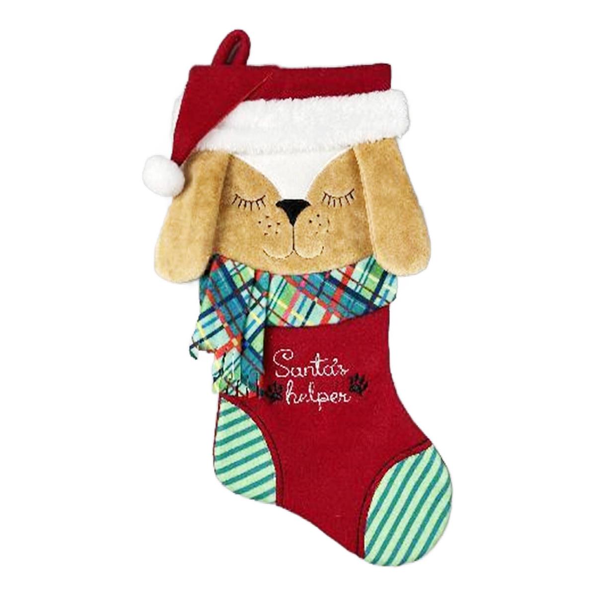 19" fleece dog stocking, cht