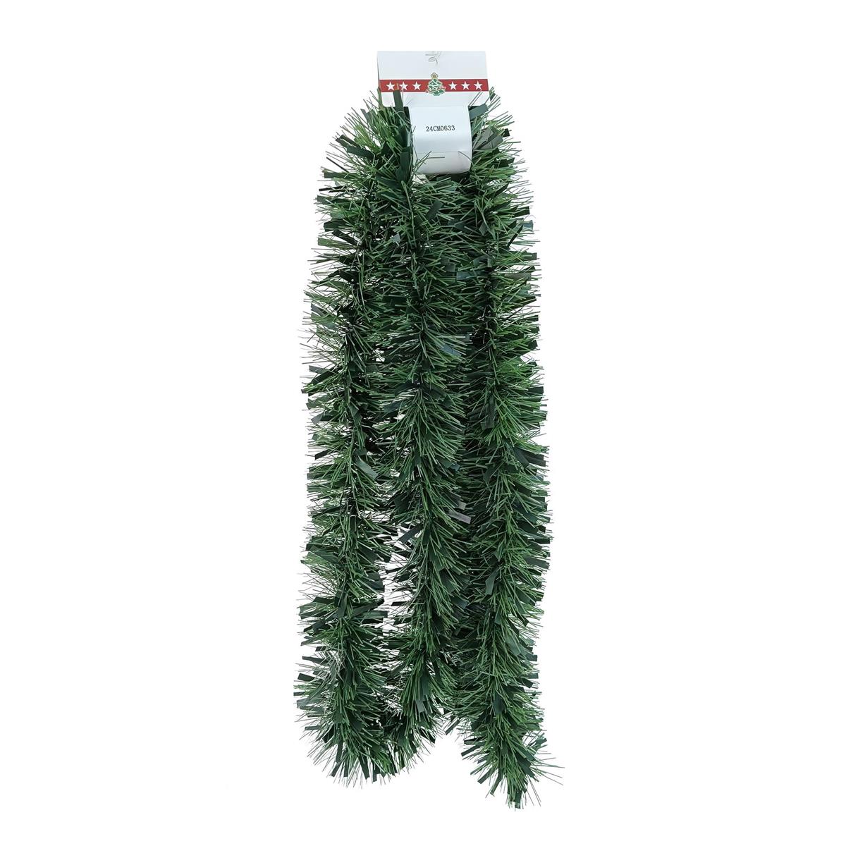 Deco N. 9ft.x5ply Pine Tinsel Garland, header card