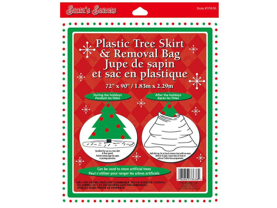S.Secrets 72"x90" Plastic Tree Removal Bag, PE, printed polybag