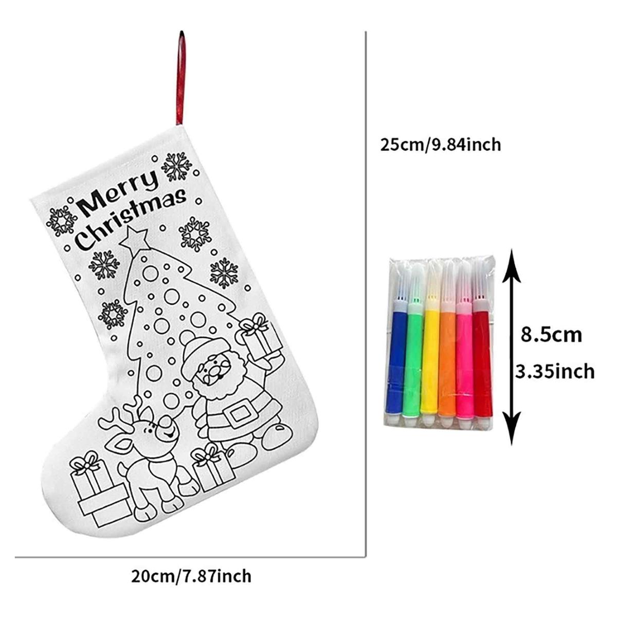 S.Serects Colour Your Own Stocking w/5 Colour Markers, 2asst., header