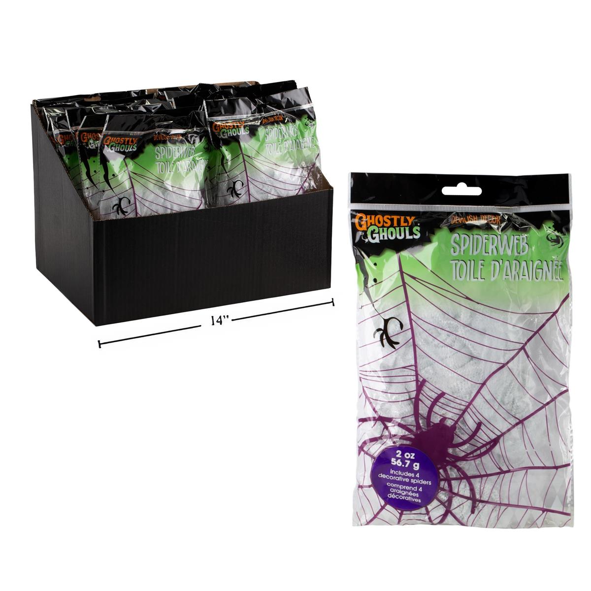 G.Ghouls 2oz. Spider Web w/4 Spiders, 24/PDQ, pbh