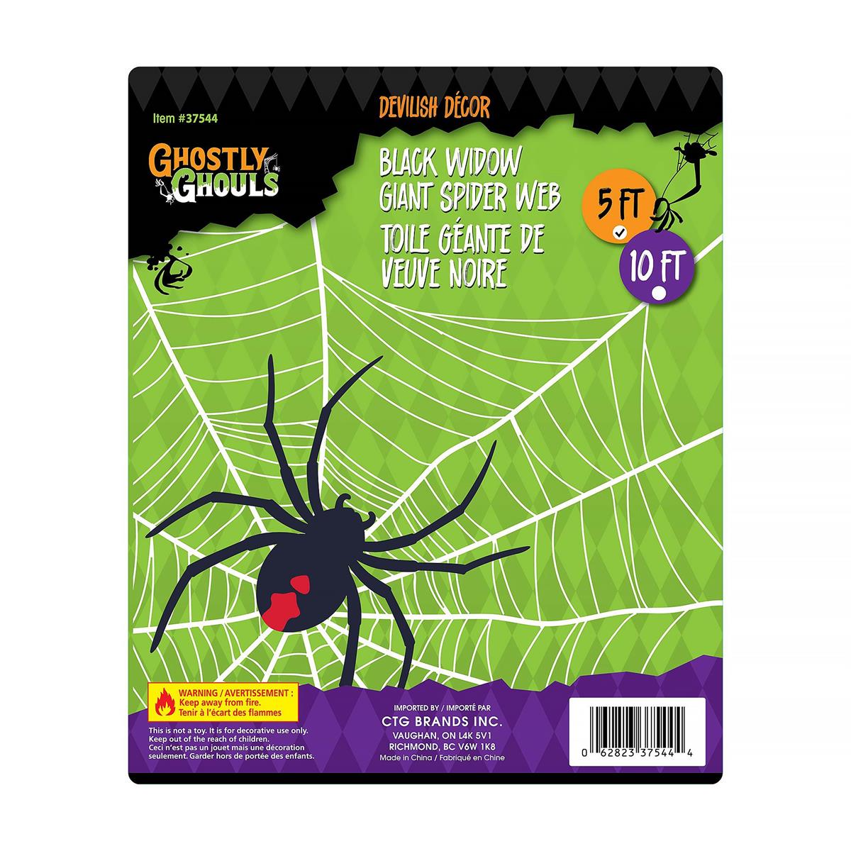 G.Ghouls 5ft. Giant Spider Web, polybag w/insert
