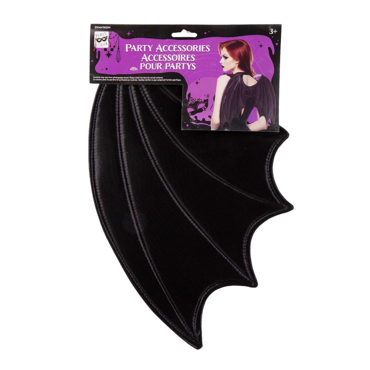 Party Gear PU Bat Wings, Black, PBH