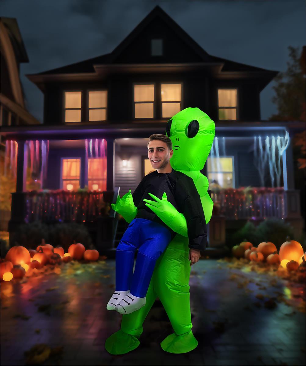 G.Ghouls 5.5ft Airblown Inflatable Alien, USB Operated, Box