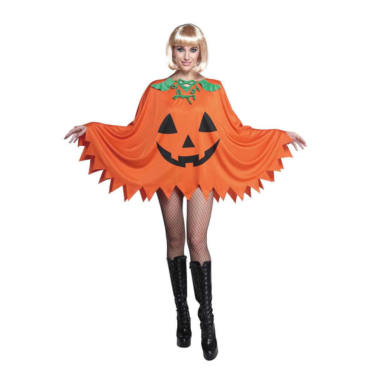 Party Gear 29" Pumpkin Poncho, One Size, OPP Bag w/ Insert