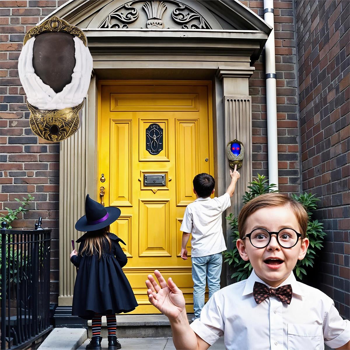 G.Ghouls Hween Crystal Ball Horrible Talking Face Doorbell w/ Light Up ...