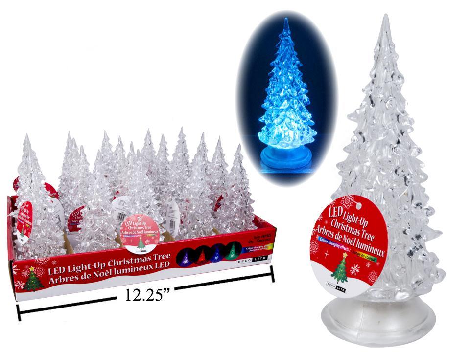 Deco L. 5.5" LED Colour Changing Acrylic Xmas Tree, 20/PDQ