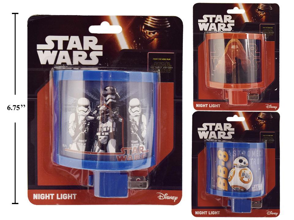 Disney Star Wars, Curved Night Light, 3 assorted, b/c