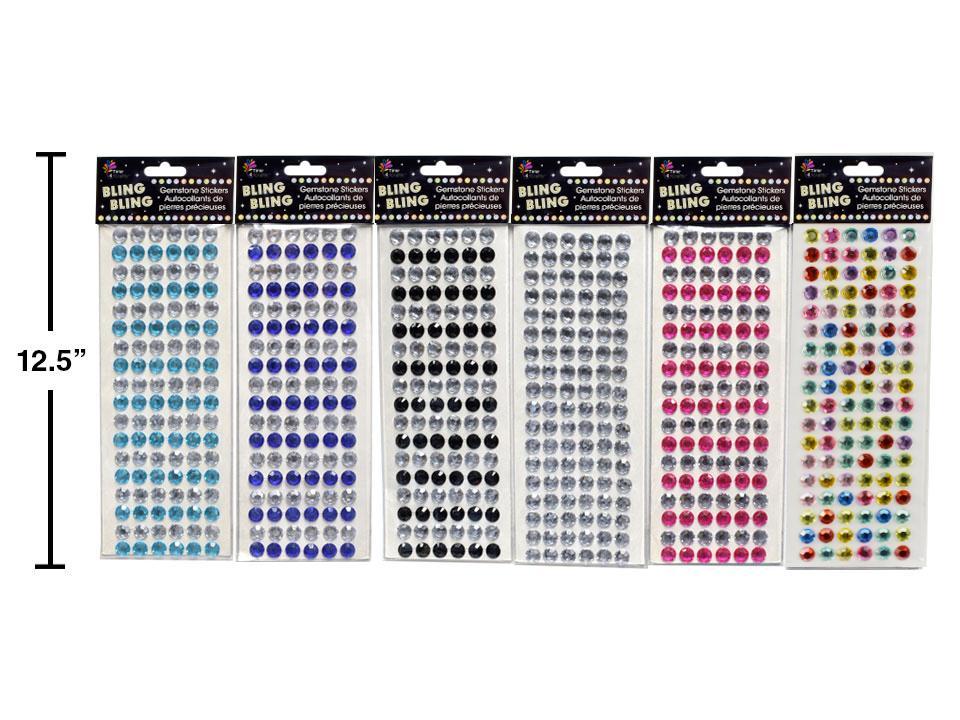 Time 4 Crafts, Bling Bling Gemstone Stickers, Large, 6 asst, pbh