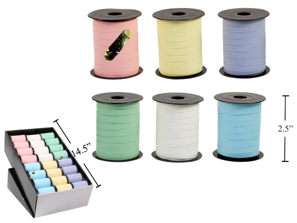 Paper T. 33ft Curling Ribbon Matte Pastels, 6col, 48/dsp