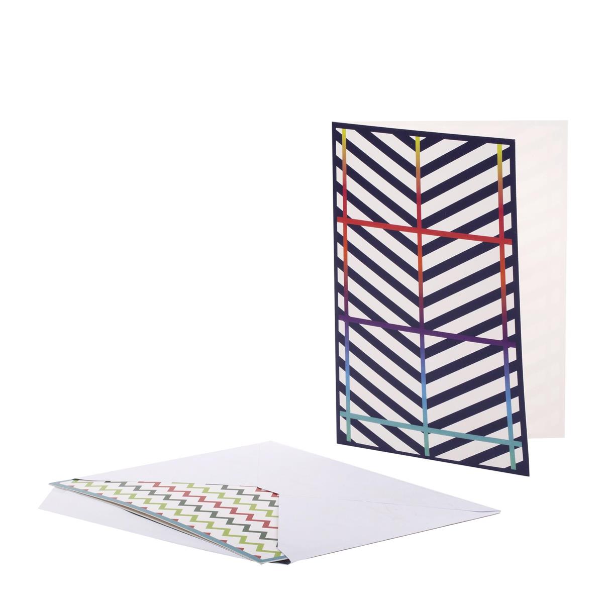Paper T. 20pk Graphic Notecards ,no Envelopes (No Text), opp bag