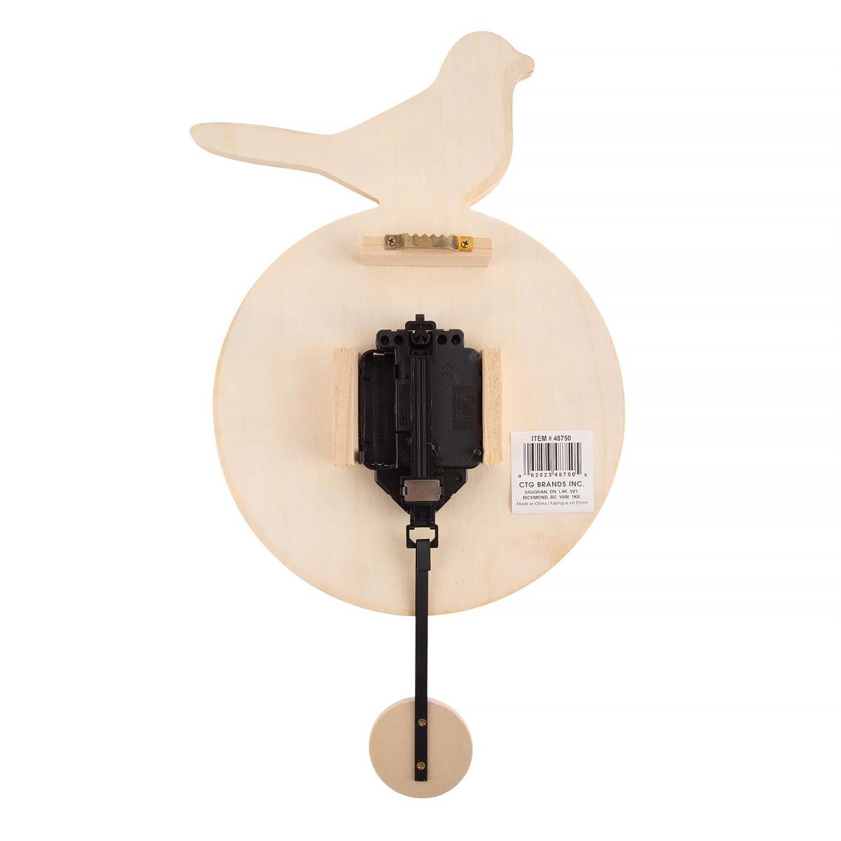 Bird Pendulum Wood Clock