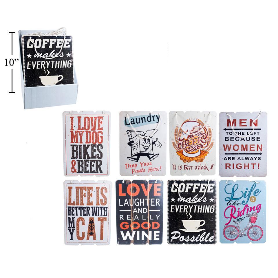 Cardboard Wall Sign, 8asst., 7x10" , 24/pdq