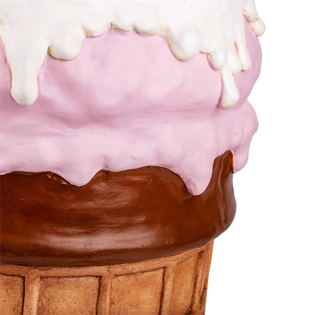 Country G. 14.2"x18.5" MGO Simulated Ice Cream Cone Stool,Lbl