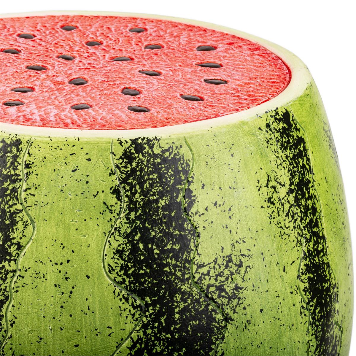 Country G. 13"x11.8" MGO Simulated Watermelon Stool, Color label