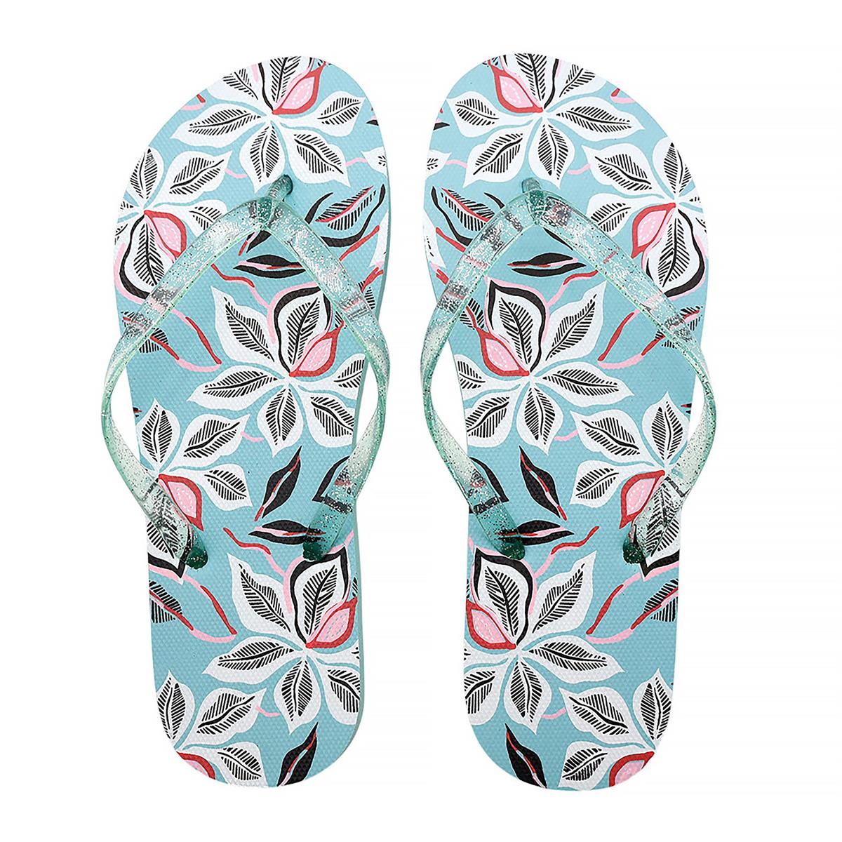 Ladie's Zoris Flip Flops, Sizes:5-10, 2 Patterns, hanger w/hangtag