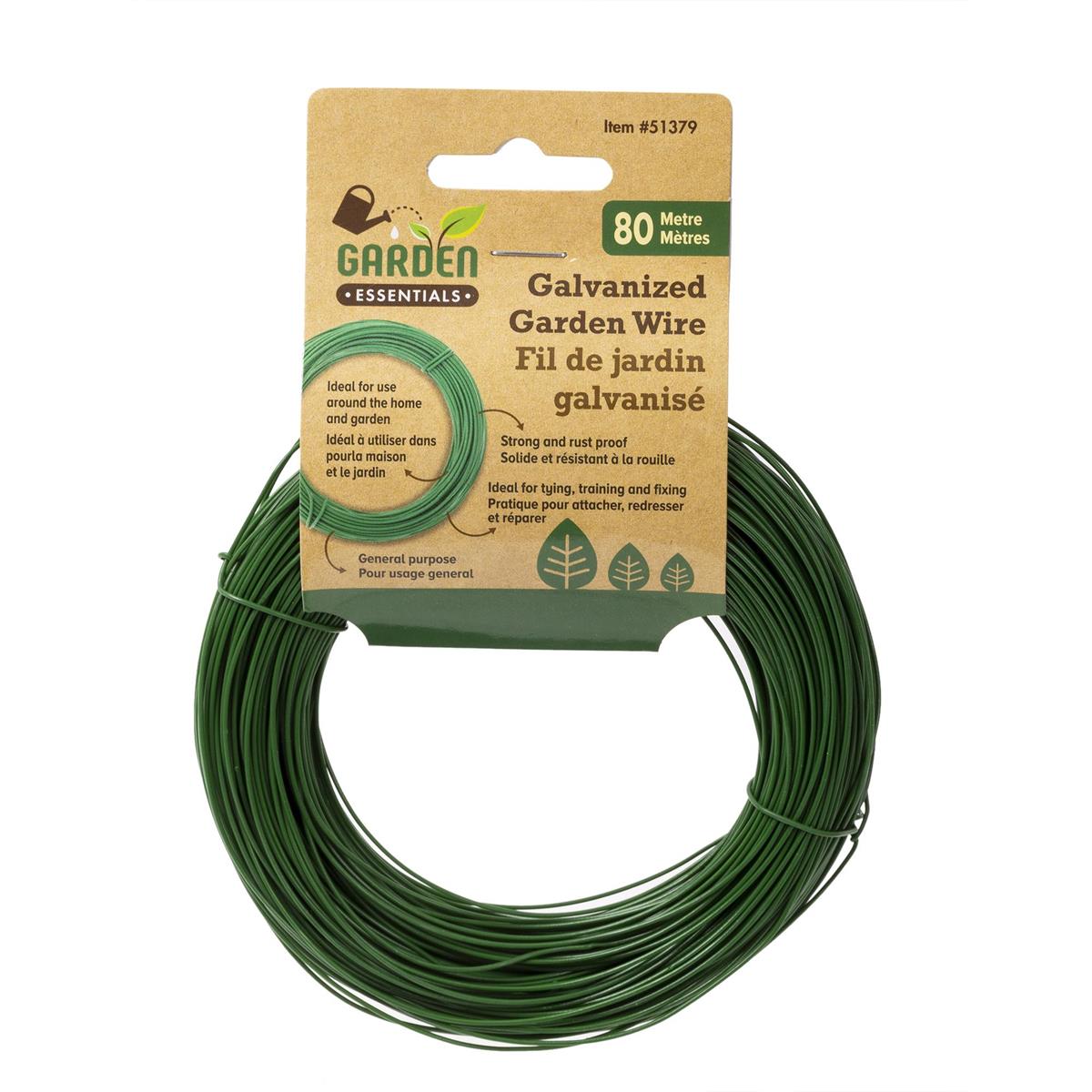 Garden E. 80M Galvanized Garden Wire, 24/dsp, wrap card
