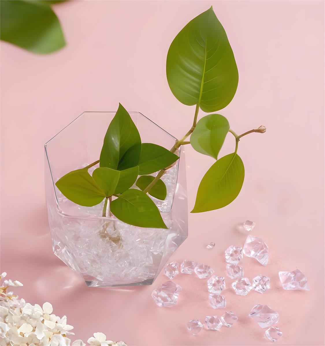 Plastic Crystal Stones, 150G , Mixed Size, PVC jar/col label