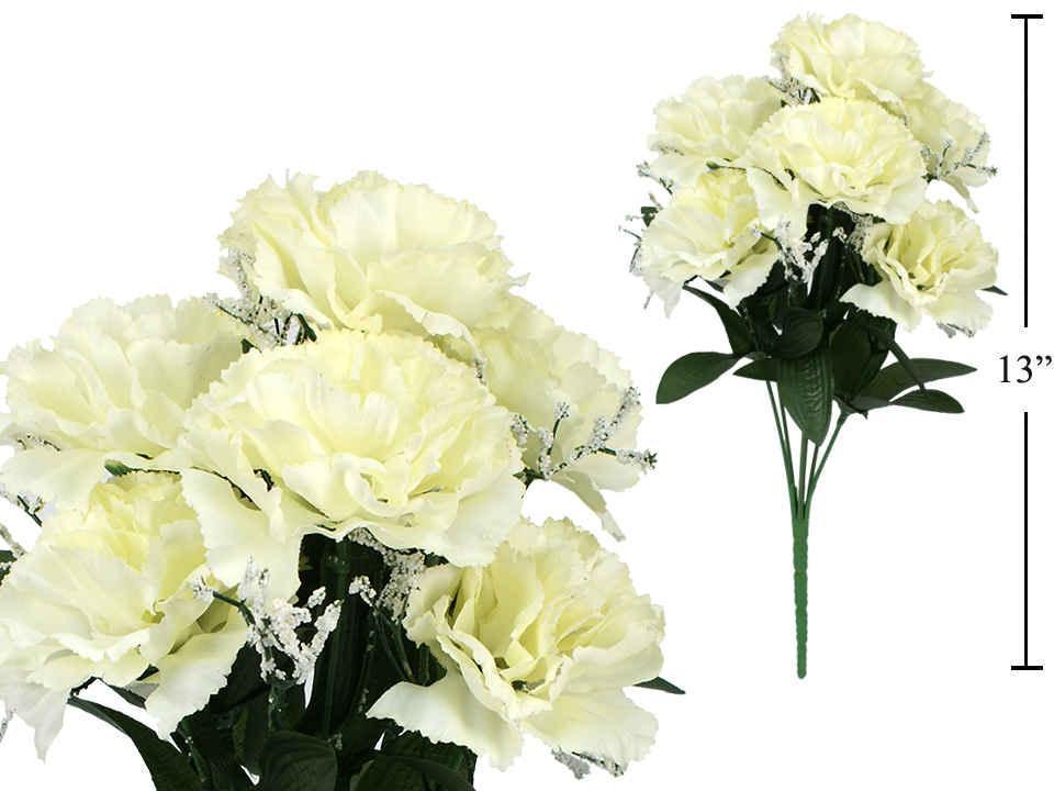 Carnations w/Baby Breath, Cream