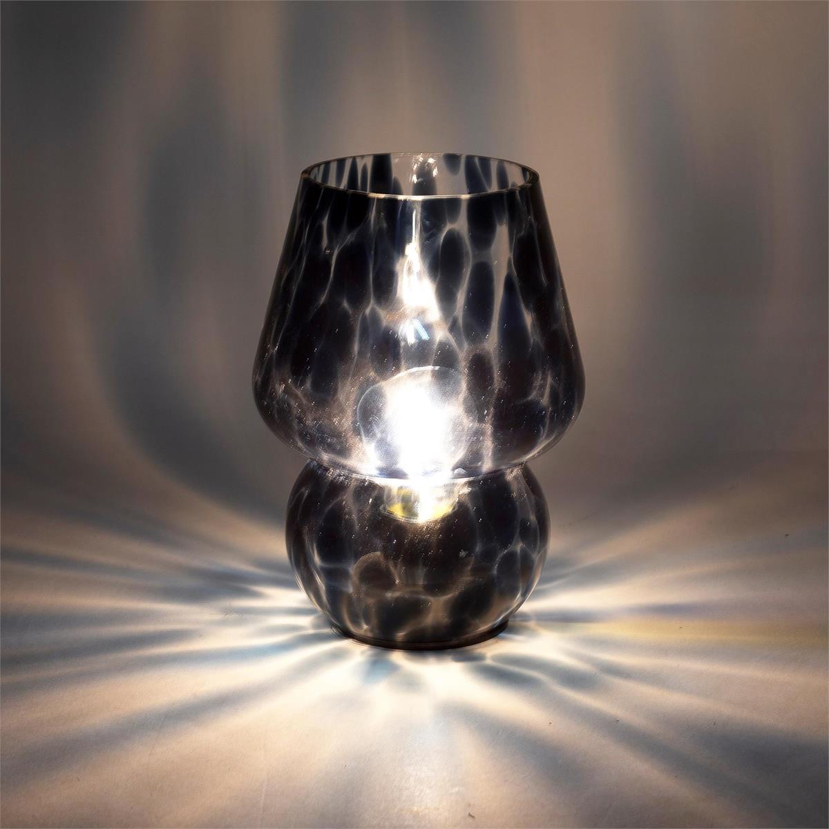 Bubble Glass LED Lamp, 5" x 7.3", LED bulb included